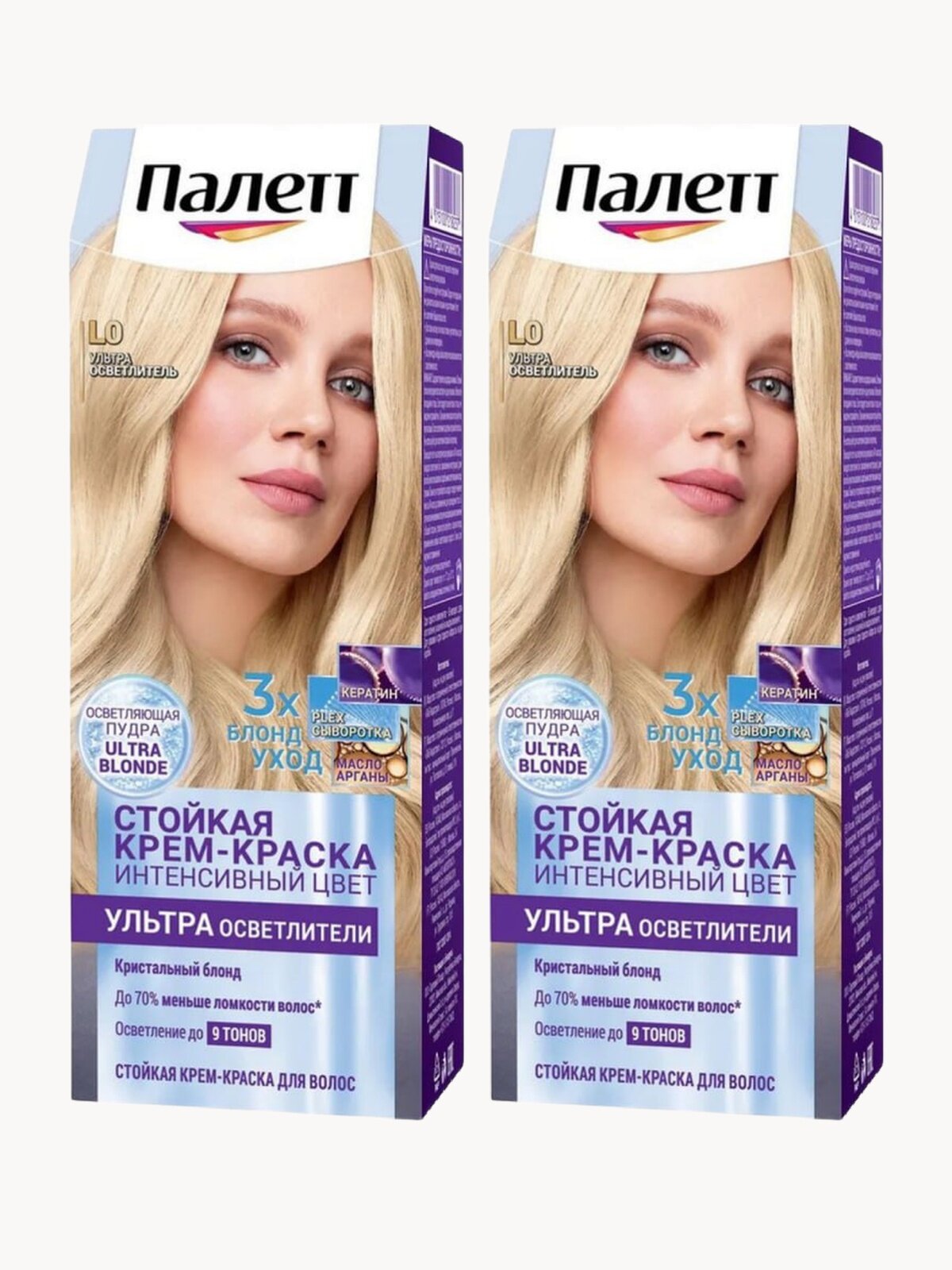 Смотка палетт ICC Стойкая крем-краска L0 Ультраосветлитель ECOM