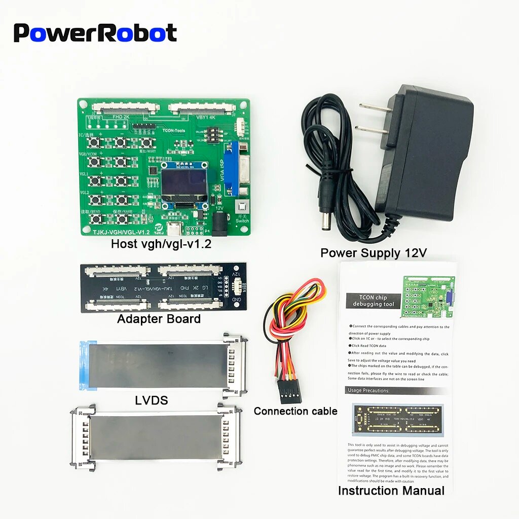 Набор PowerRobot Host vgh/vgl-v1.2, 12V, LVDS, Connection cable