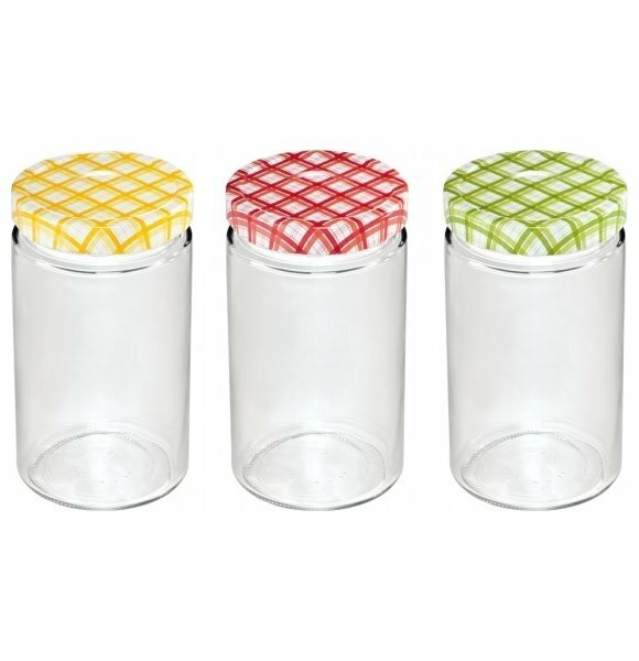 Стеклянные банки 700 мл 3 шт "Tescoma /DELLA CASA /Без декора" / 142332