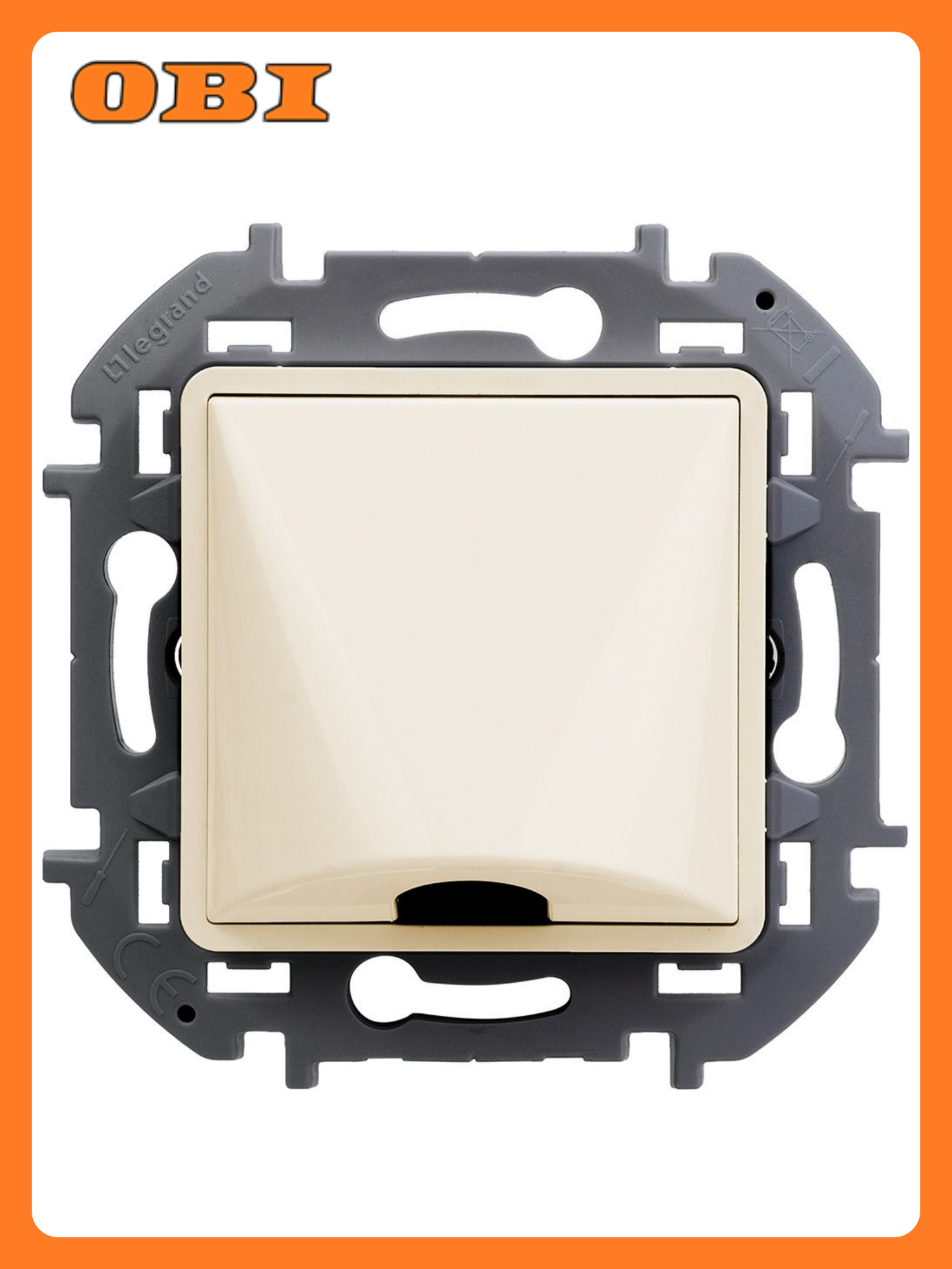 Вывод кабеля Legrand Inspiria, с зажимом, цвет слоновая кость