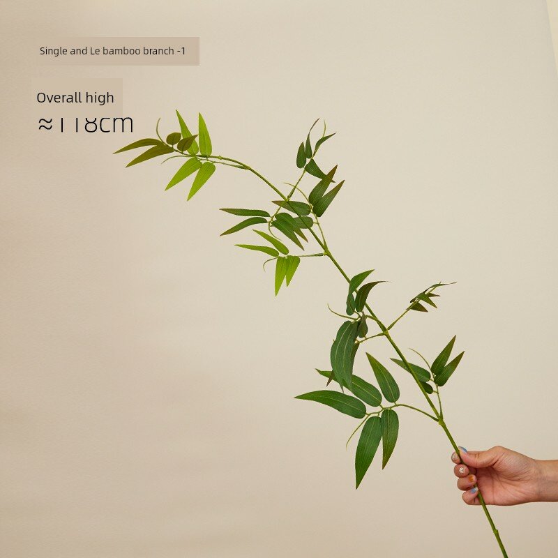Искусственные ветви бамбука, имитация листьев бамбука, искусственные растения, декор в китайском стиле для гостиной в