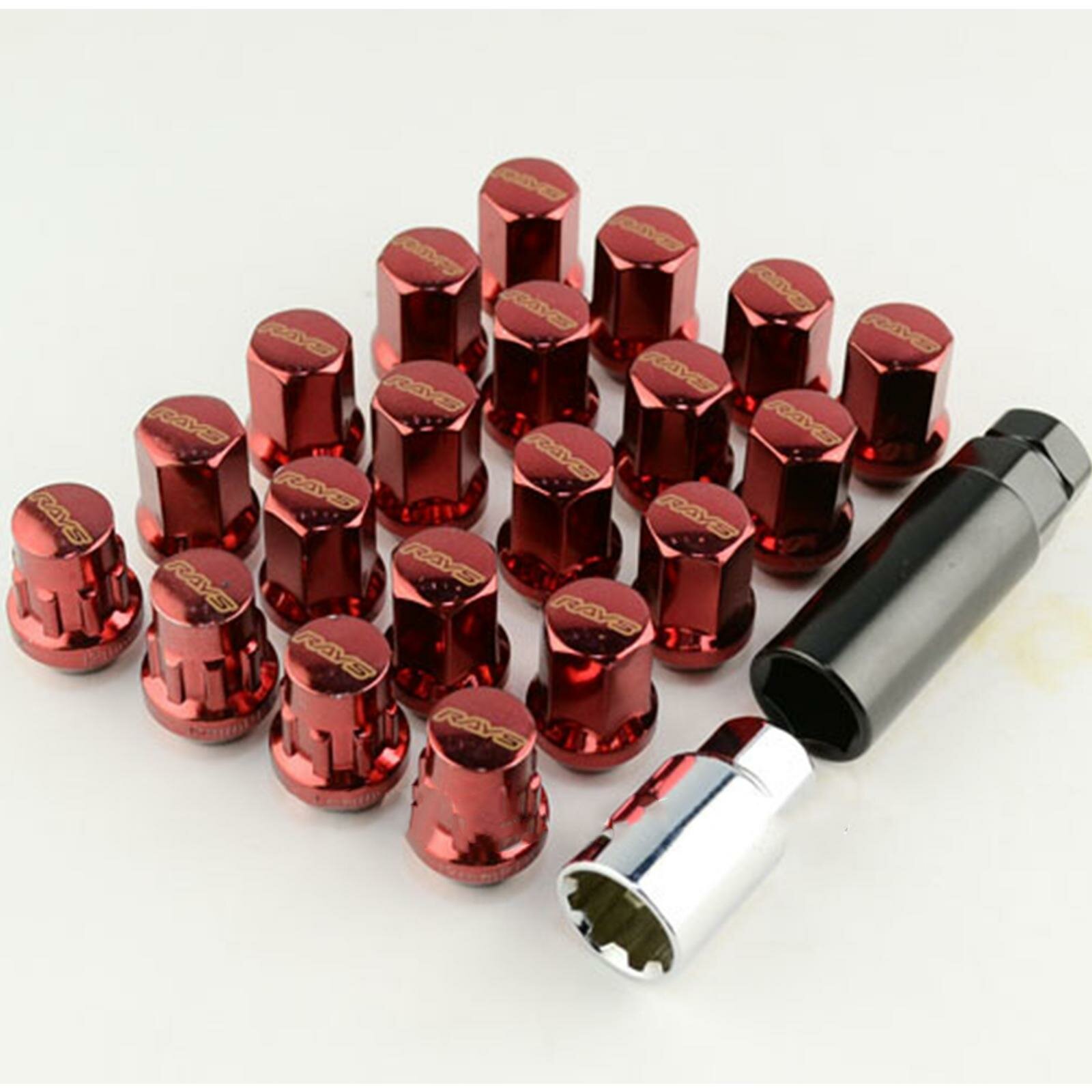 Декоративные гайки для колес автомобиля, красный