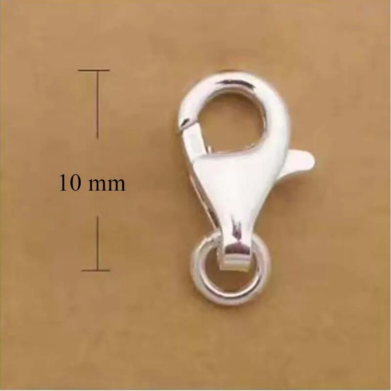 2 шт. застежки-карабины из серебра 925 Sun Dazzle 10 mm