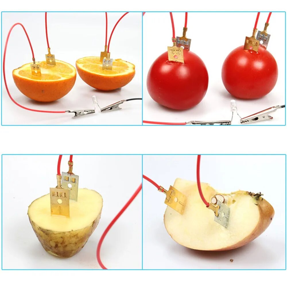 Эксперимент с электричеством от фруктов игрушка-конструктор для детей и подростков