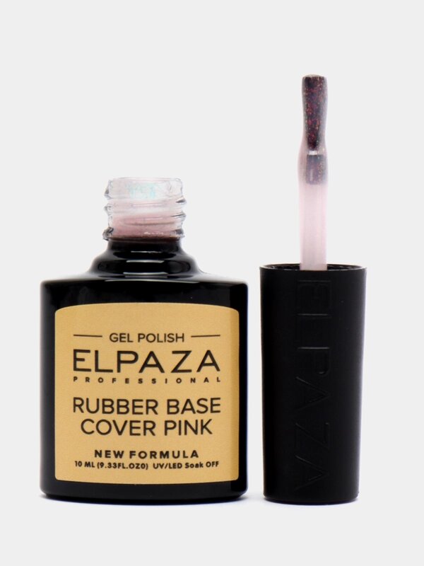 Elpaza Rubber Base Shiny, каучуковая база нежнейших оттенков с мелкими хлопьями и шиммером