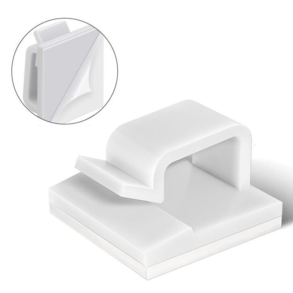 100шт. Пригодных Для Вторичной Переработки Фиксаторов Для Кабелей, Предназначенных Для Крепления Кабелей В Офисе Или Автомобиле