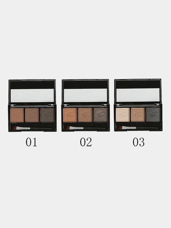 Тени для бровей Farres, 3 цвета, матовые, 9 мл