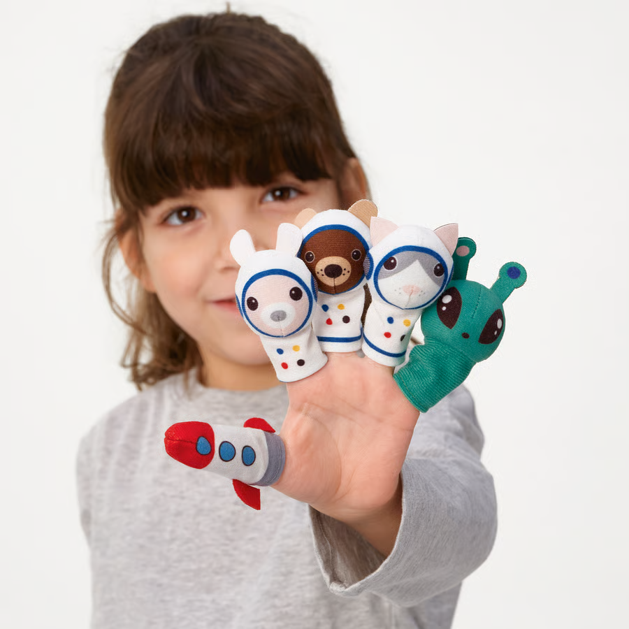 Набор пальчиковых кукол IKEA AFTONSPARV 805.516.39, для малышей, 5 фигурок