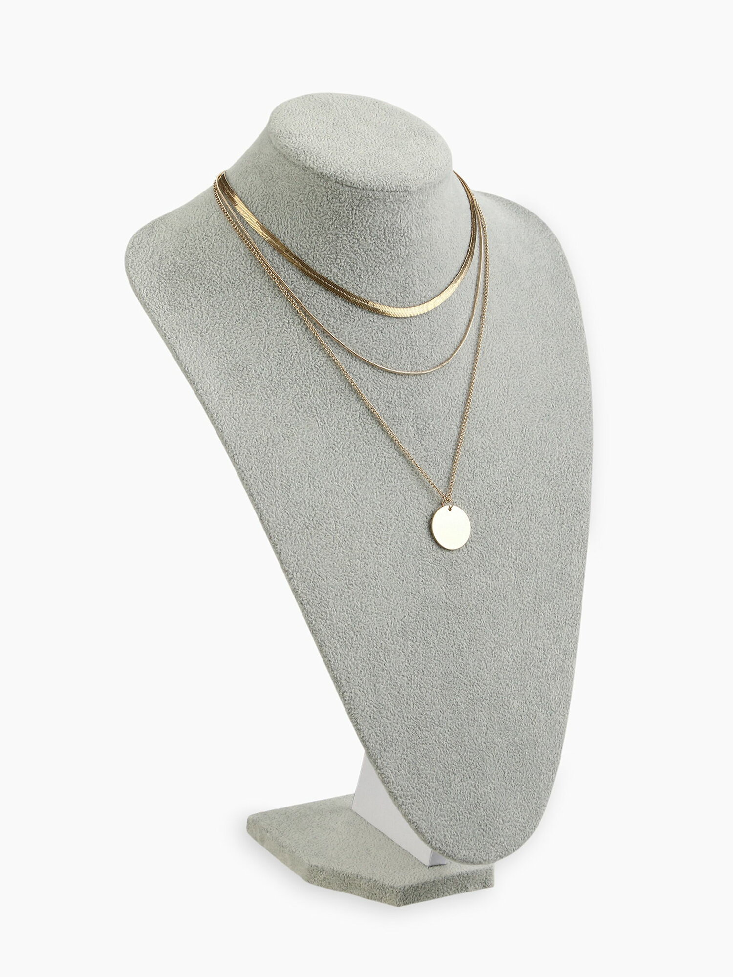 Бюст для украшений 24x19x35 см, h=35 см, серый, вид: декоративные (универсальные)