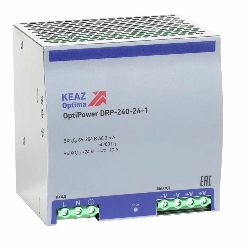 Блок питания КЭАЗ OptiPower, AC DC 240 Вт, 10А, винтовое соединение