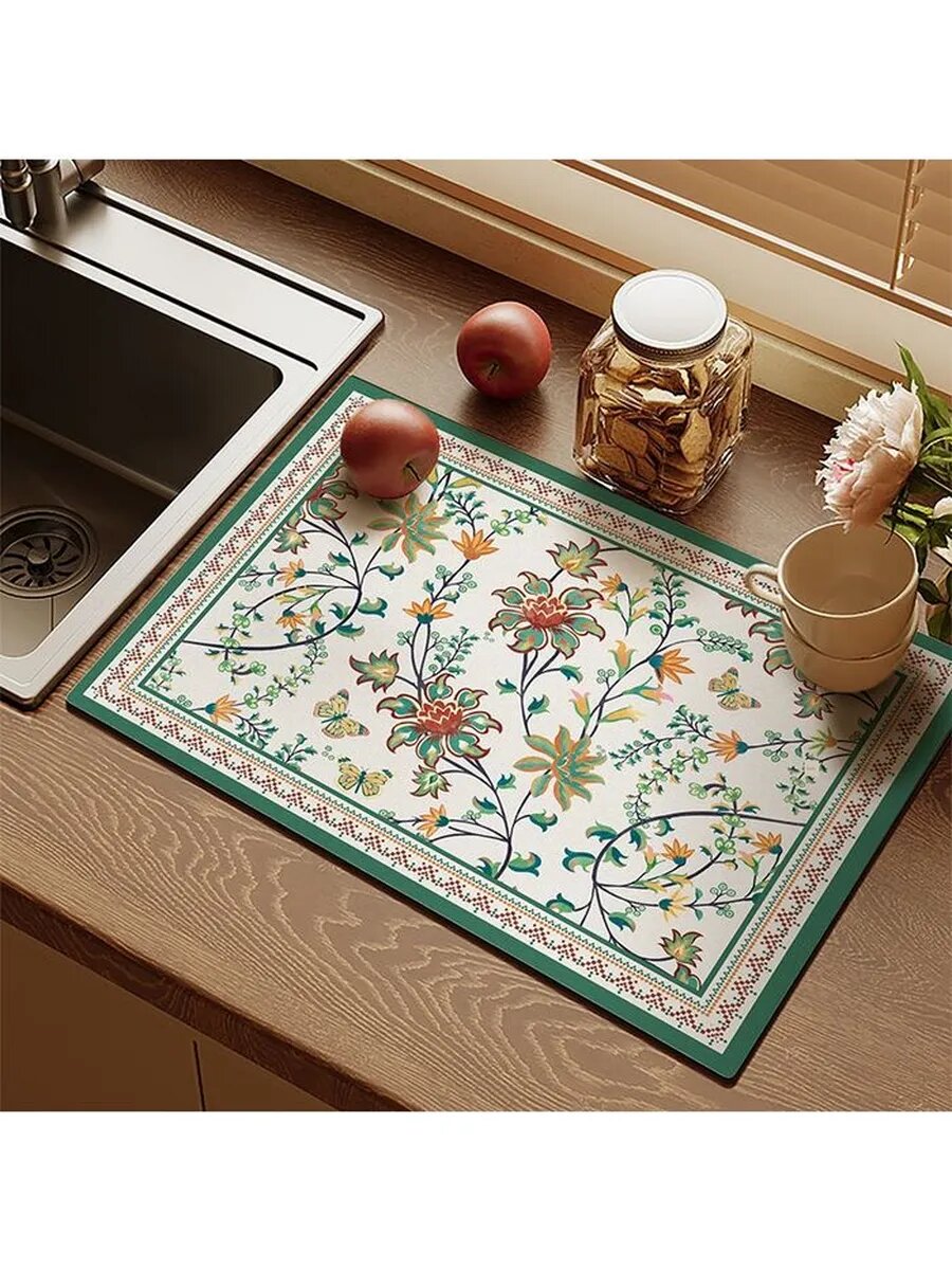 Коврик из диатомовой грязи-КД Кувшинки,50*80см