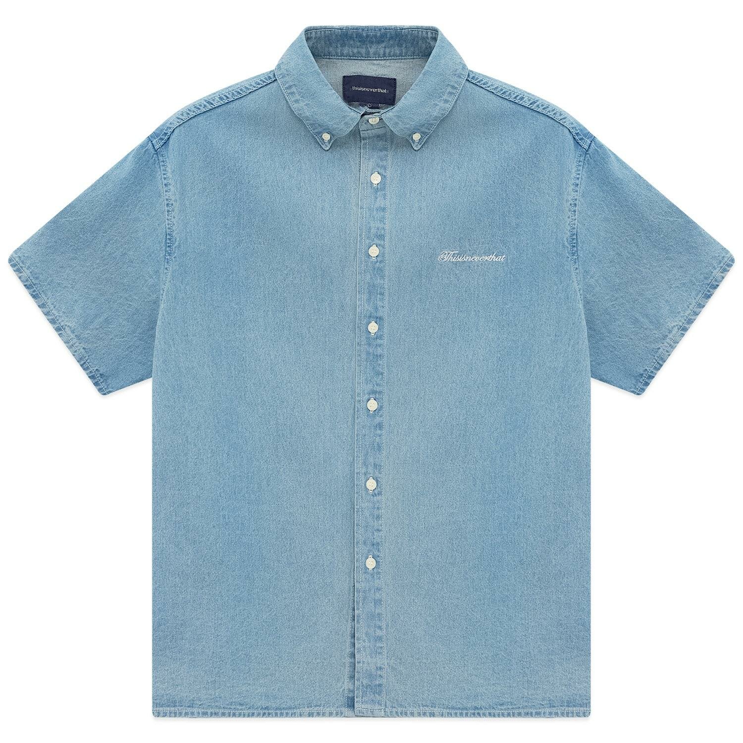 Рубашка РУБАШКА THISISNEVERTHAT WASHED DENIM S/S SHIRT