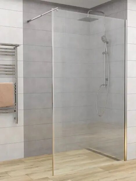Душевая перегородка Deto без дверей и поддона 120х205х100 см, MC100