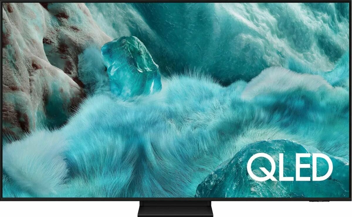55" (138 см) Телевизор Samsung QE55Q7F5AUXRU, черный (Direct LED, QLED, 4K UltraHD, Wi-Fi, 60 Гц, Tizen)
