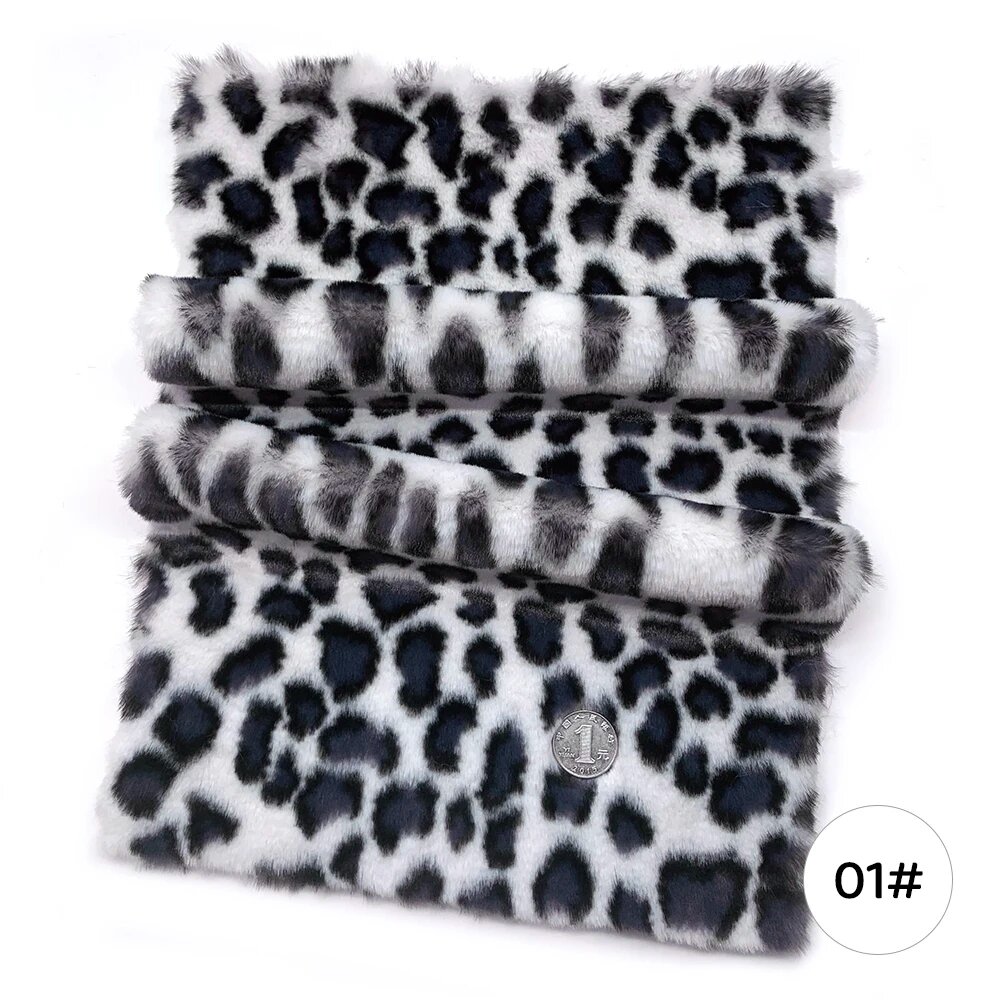 Леопардовая плюшевая ткань ZYFMPTEX для рукоделия 1