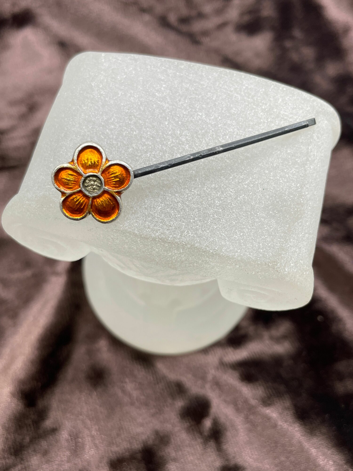 Винтажная заколка для волос, в виде цветка