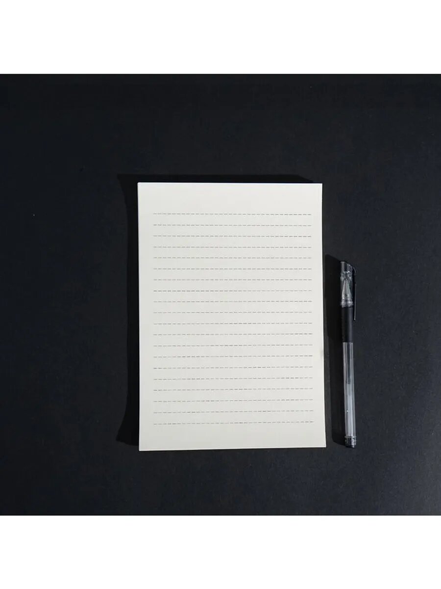 Кремово-белая бумага для писем A5 (в линейку, 50 листов)