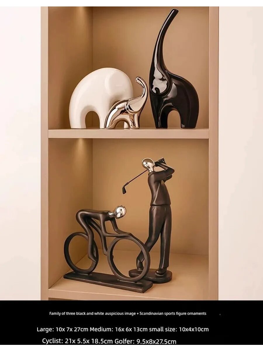 Слон с тремя ртами + фигурки спортсменов