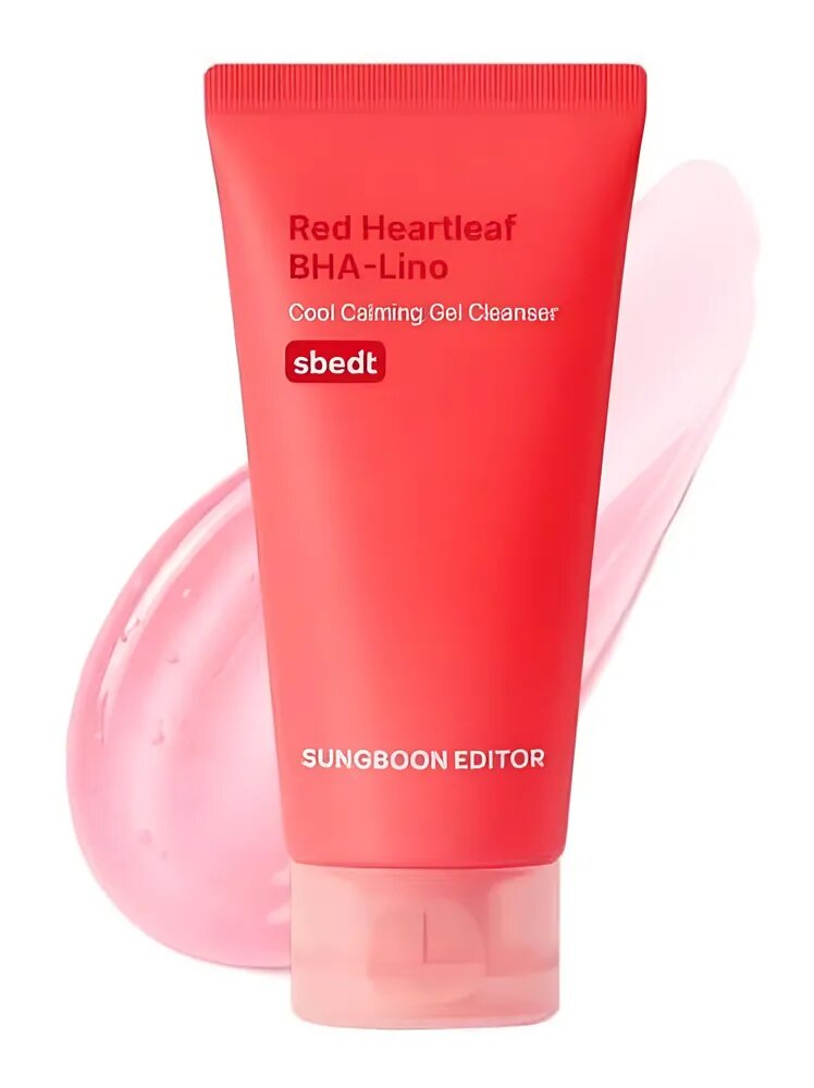 Очищающий гель для лица Sungboon Red Heartleaf BHA-Lino Cool Calming Gel Cleanser, 120 мл
