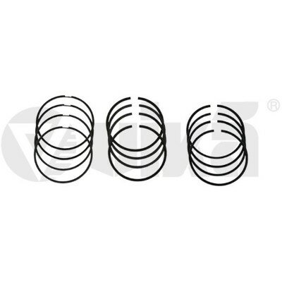 Кольца поршневые VIKA 11980944401 Audi 80, 100, A4, A6, A8, Skoda Octavia I, Superb I, Vw Golf 4, Bora, Passat B5 2.0, 2.6, 2.8 86-10, комплект на 4 поршня