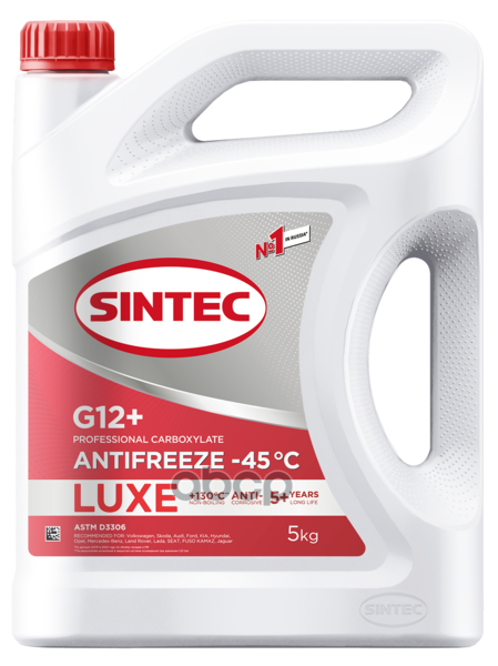 Антифриз Sintec LUXE G12+ готовый -45 красный 5 кг 990560 SINTEC арт. 990560