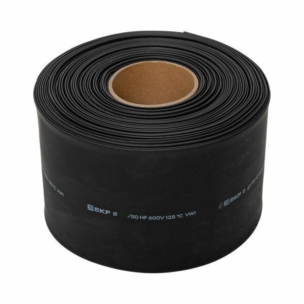 Трубка термоусадочная ТУТ нг 120/60 черн. PROxima (уп.25м) EKF tut-120-b