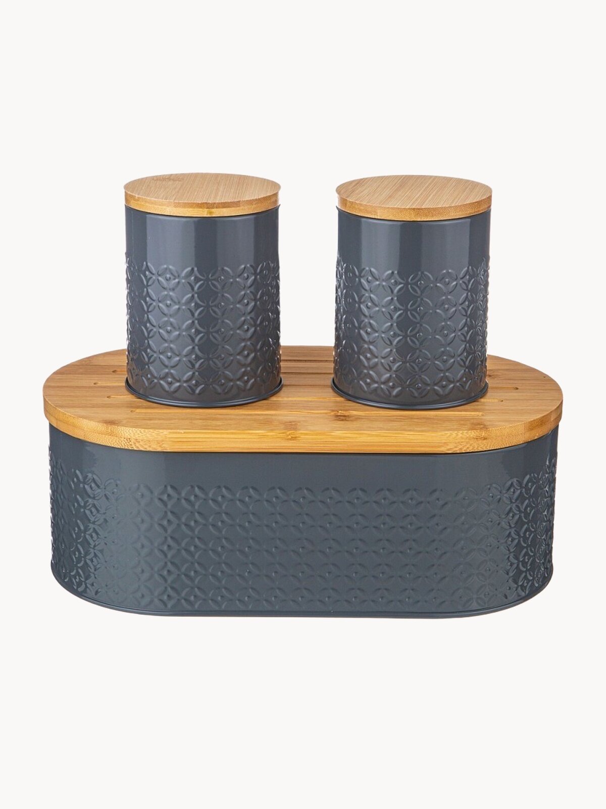 Хлебница с 2-мя банками Agness 33,8х18х12см, 10х10х11 см