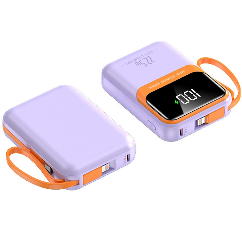 Повербанк 10000mAh ультракомпактный, Y338, фиолетовый