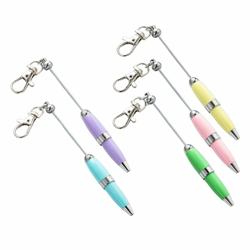 5 шт. шариковая ручка из бисера с брелоком 1,0 мм фирменные металлические канцелярские принадлежности шарик-роллер для школьного офиса
