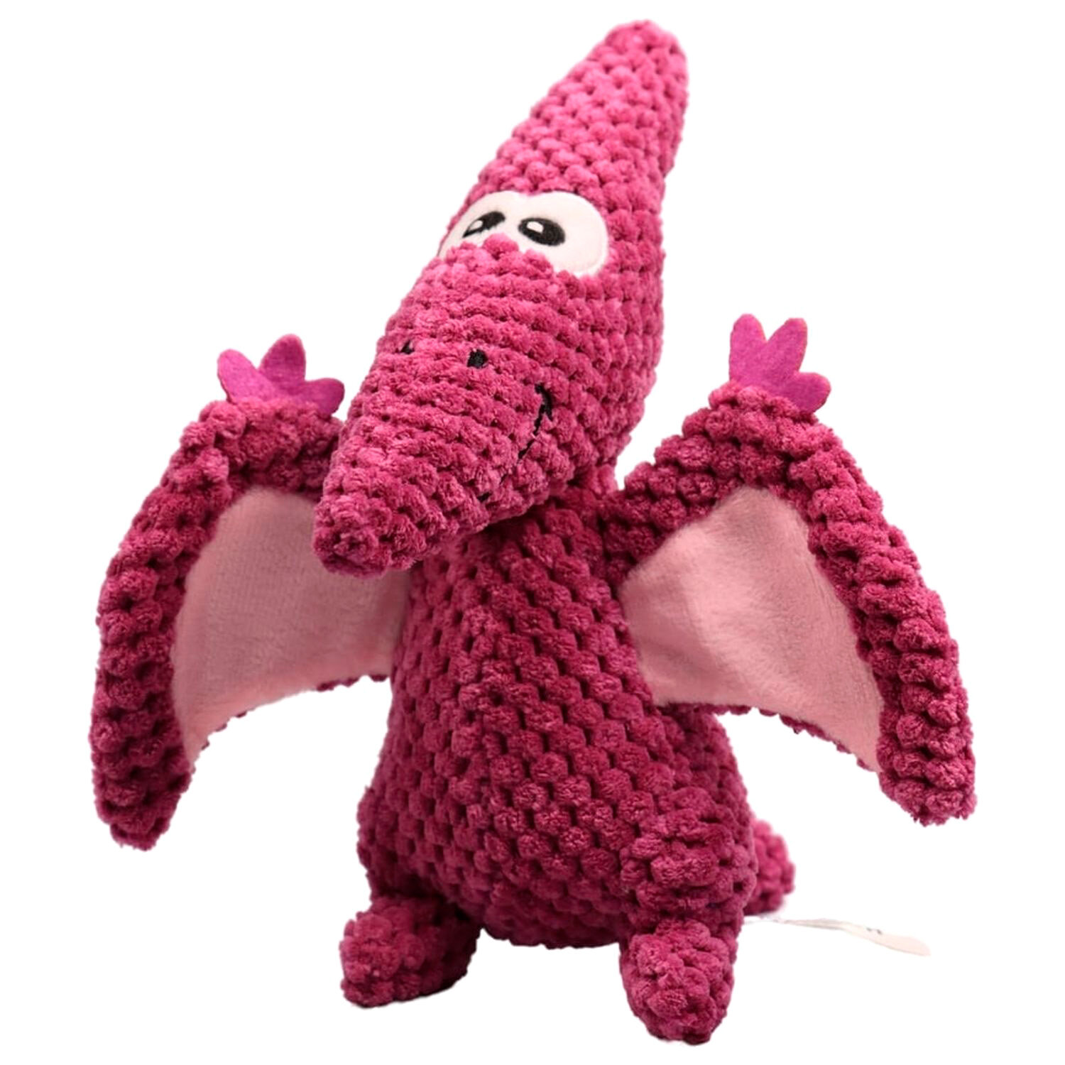 Игрушка плюшевая с пищалкой для собак Mr.Kranch "Птерозавр" 23 см, цвет - бордовый