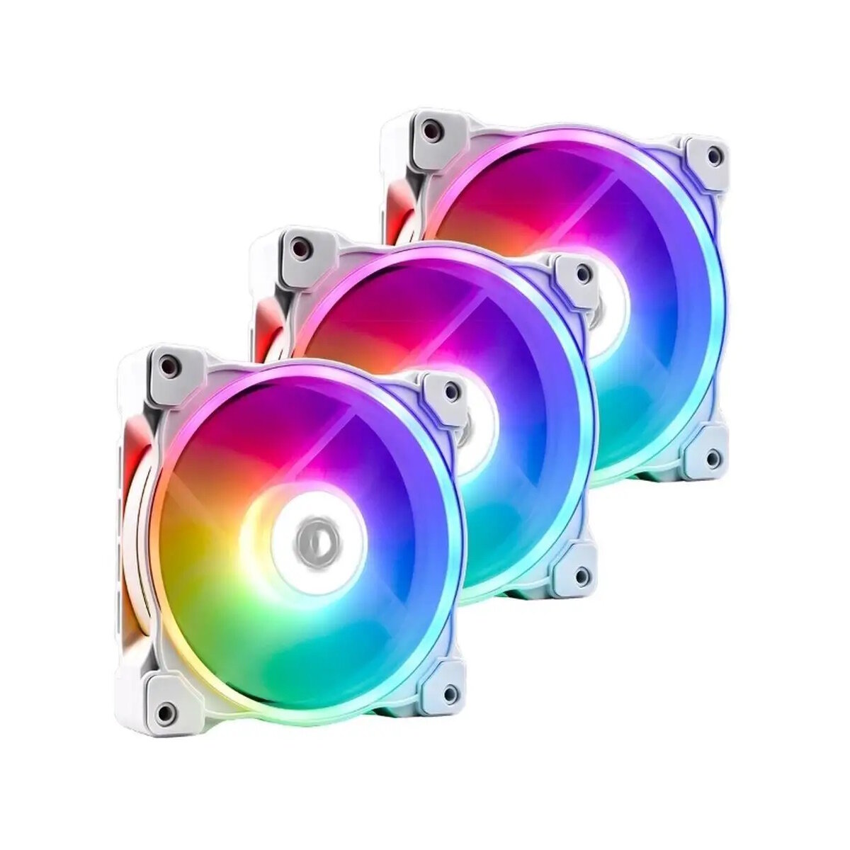 Корпусной вентилятор ID-COOLING TF-12025-ARGB-TRIO-SNOW 3 шт, 120х120 мм, белый