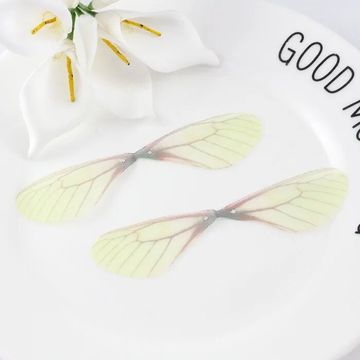 20 шт. Шифоновые крылья стрекозы для рукоделия Белый, 3 Yellow