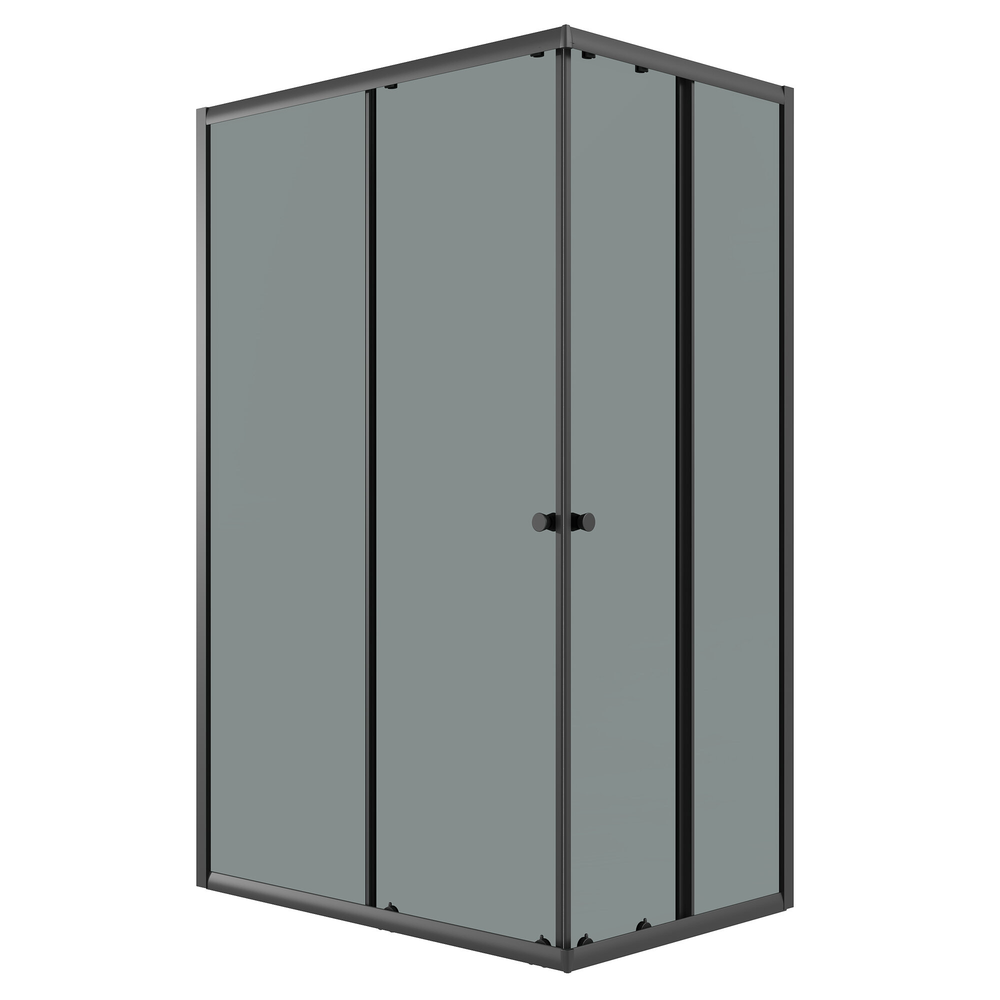 Душевое ограждение Niagara Eco NG-1129-14QT (120х90х190) прямоугольник, раздвижное, черный, стекло тони