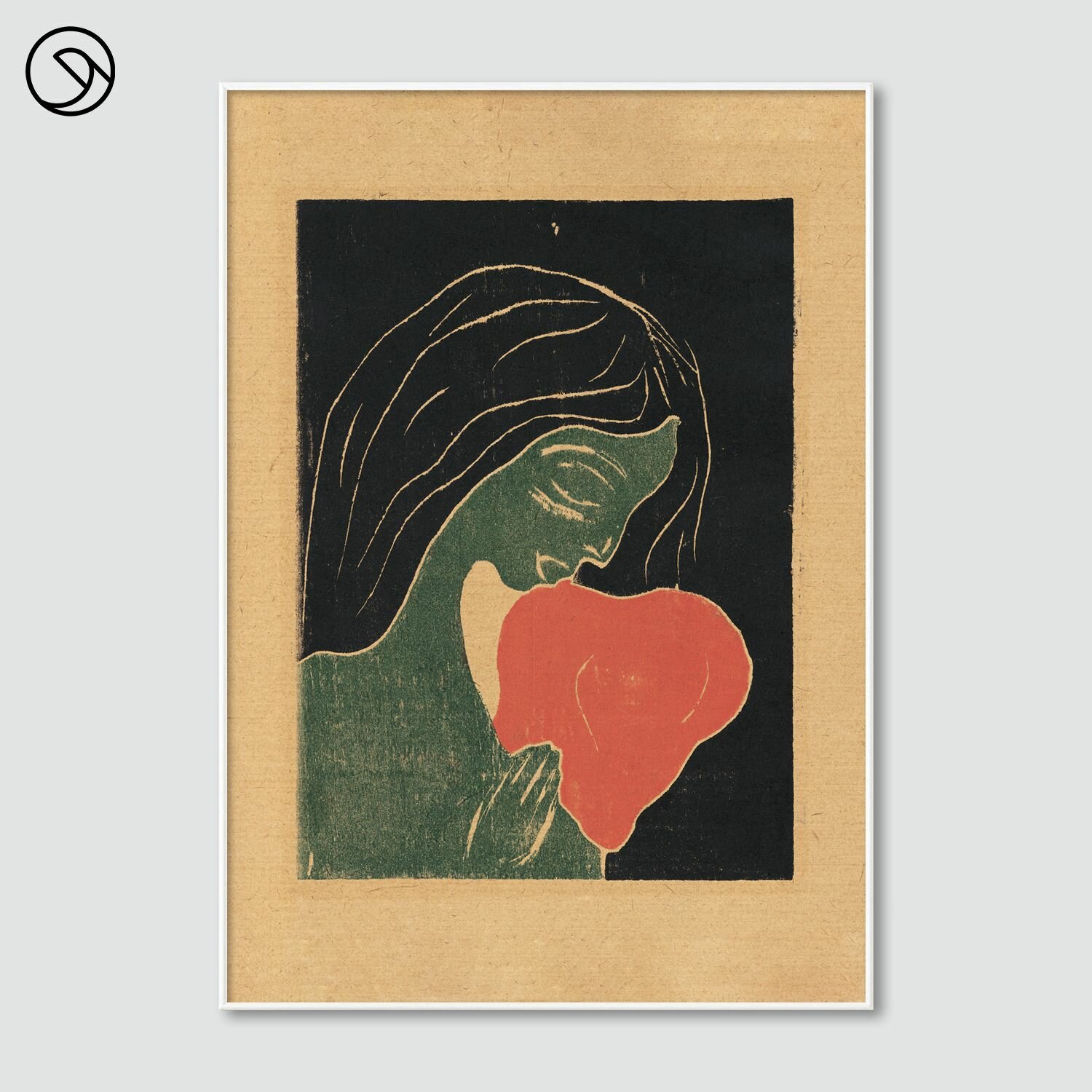 Постер в раме 50х70 Postermarkt, Edvard Munch's The Heart