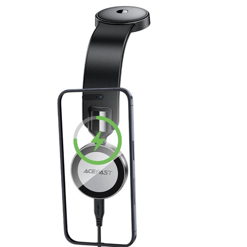 Гибкий держатель с беспроводной зарядкой Acefast D37 Magnetic Wireless Charging Holder, 15W, Гибкий с вращением, Черный