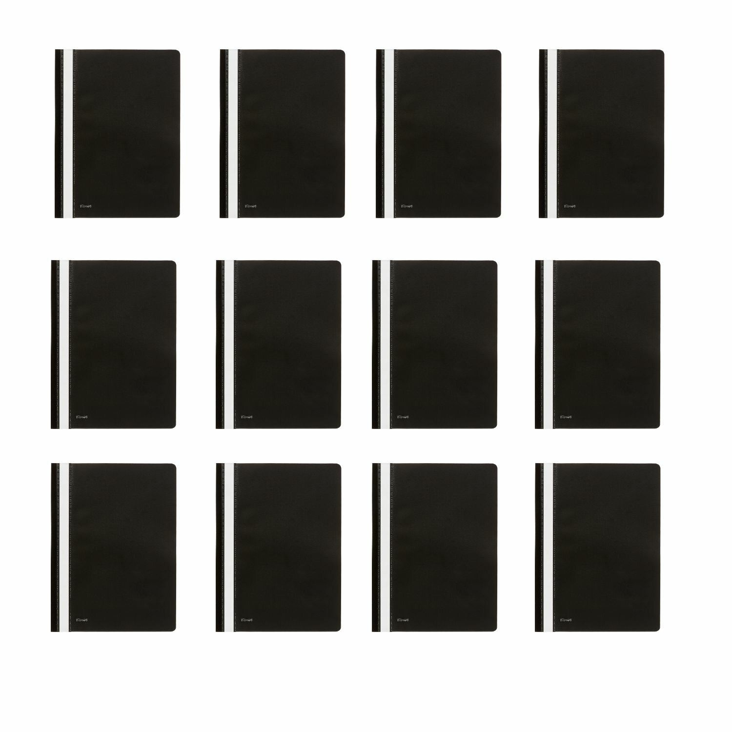 Комус Скоросшиватель пластиковый, А4 черный , 12 уп