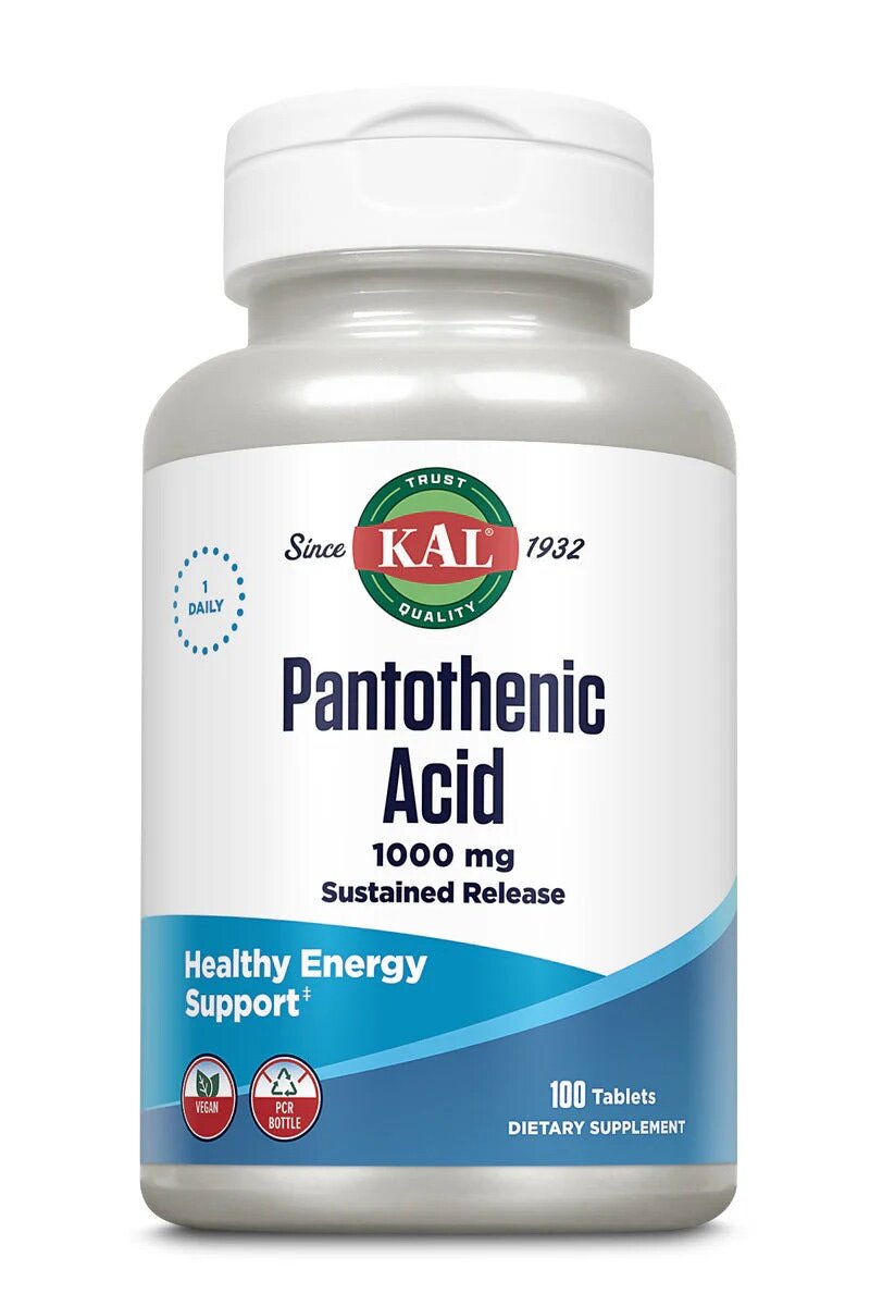 Kal Pantothenic Acid 1000 mg, 100 таб.