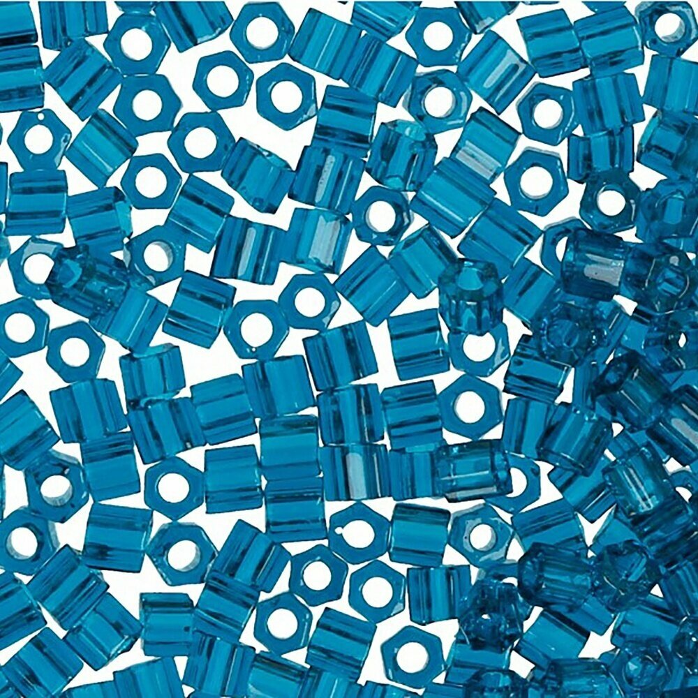 Бисер TOHO 11/0, Hexagon, №1, 2,2 мм, 5 штх5 г, №0007BD, морская волна
