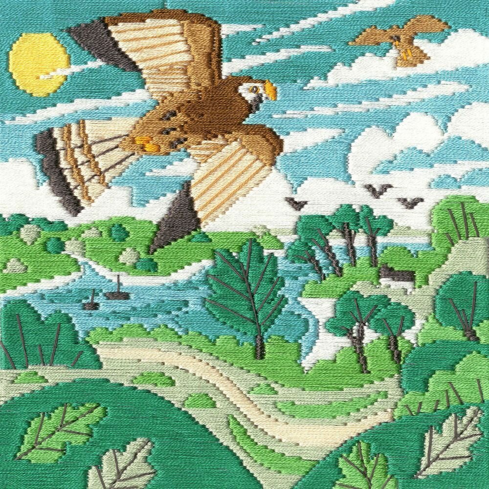 Набор для вышивания DERWENTWATER DESIGNS "Kestrels", канва, мулине