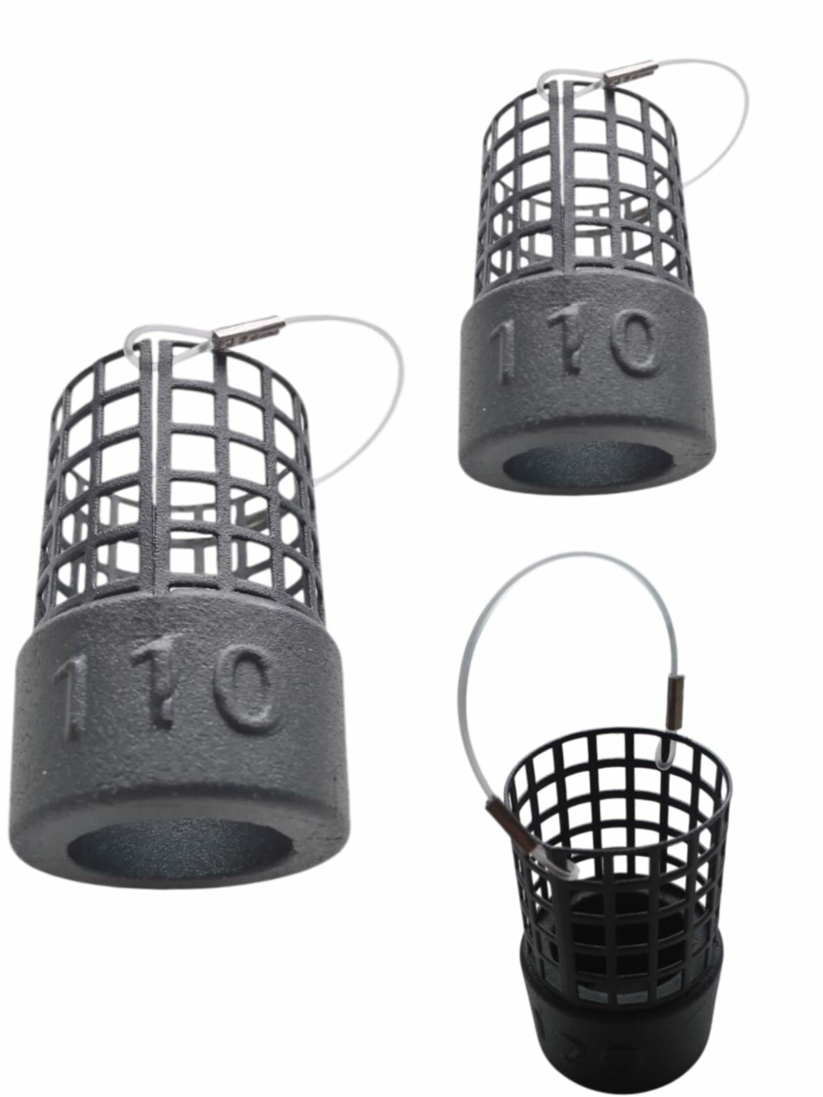 3 ШТ. Кормушка фидерная Дюза черная 110гр. для реки с умеренным или сильным течением