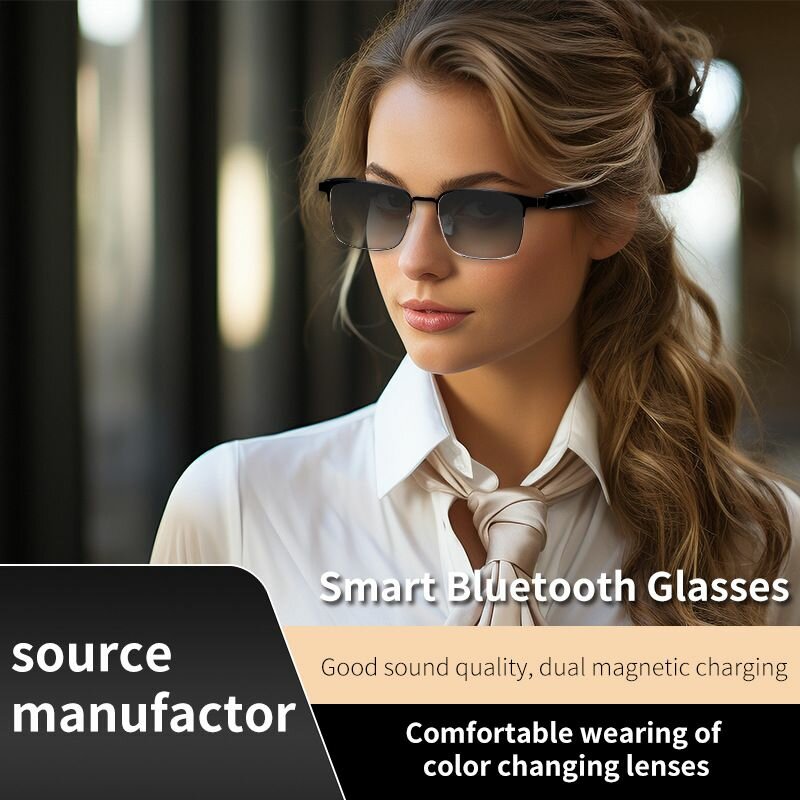 Умные Bluetooth-очки с возможностью изменения цвета, защита от ультрафиолета, для прослушивания песен, для звонков, наушники