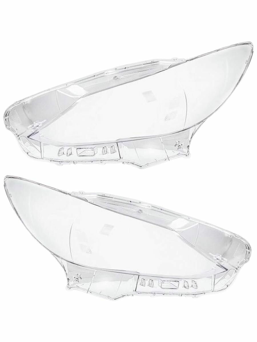 Стекла фар для Mazda 6 GJ рестайлинг 2015-2018 Комплект 2 шт / левое + правое