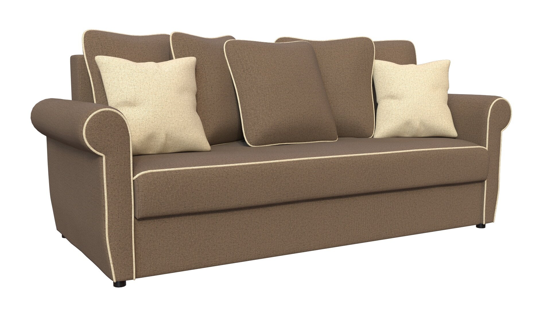 Artum Диван прямой Гамбург 243х108х94, Диван еврокнижка Гамбург Brown 2