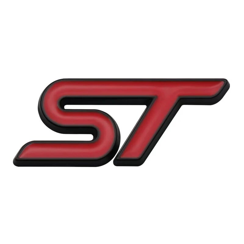 3D металлическая эмблема на руль автомобиля, значок на задний багажник, наклейка для Ford ST Fiesta Focus Edition KUGA Mondeo Focus X 2 3 Black Red
