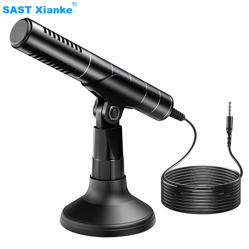 SAST OK-57 Computer Microphone, Desktop Gaming Microphone, Home Voice Chat Microphone for PUBG, YY, Live Streaming, Online Classes, Condenser Microphone with 3.5mm Interface