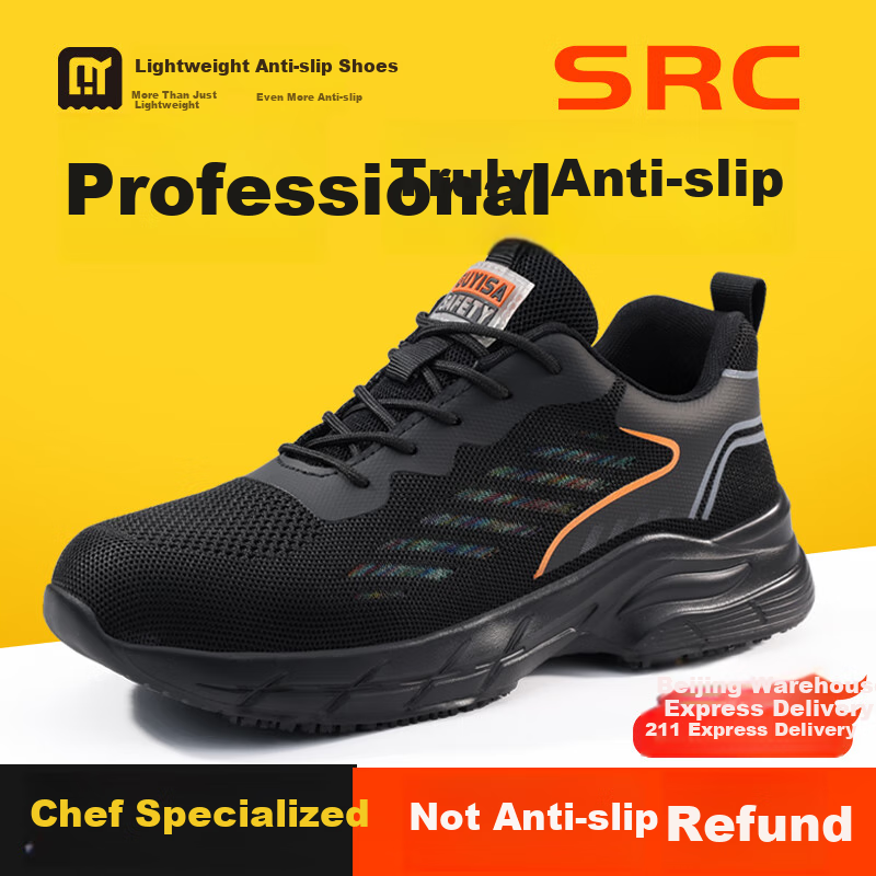 Qingya Chef Shoes Kitchen Shoes Non-slip Breathable Odor-resistant Lightweight Durable Special Work Back Kitchen Men's Shoes C003 40