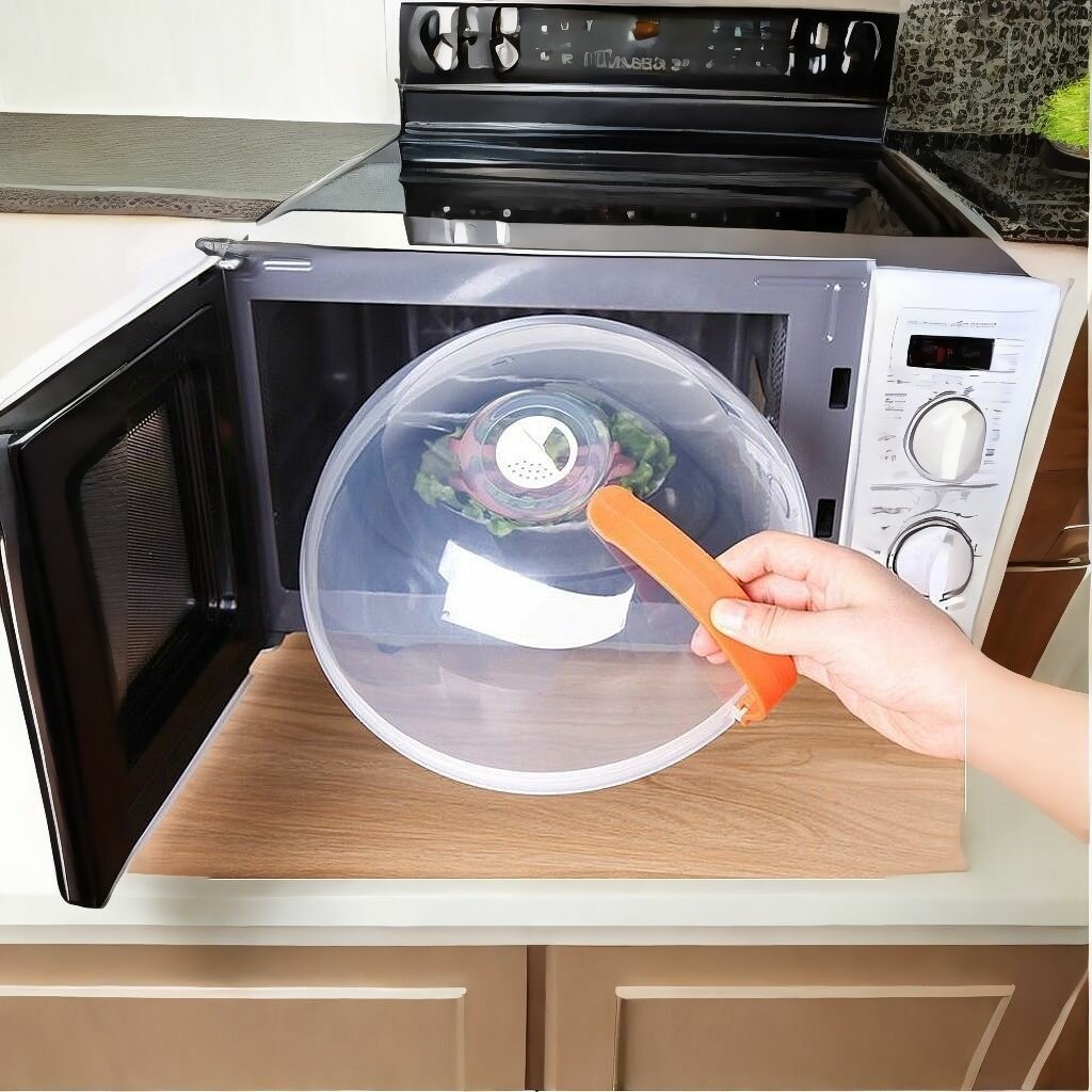 Крышка для микроволновки с клапаном защита от брызг и запахов пищевой поликарбонат сохранение тепла удобство и чистота