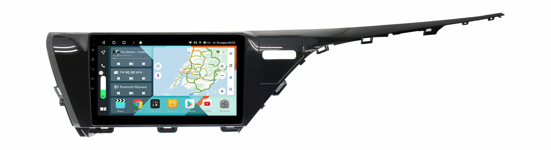 Магнитола Toyota Camry 2018 - 2021 для авто без камеры 9 дюймов, 4/64GB, 8 ядер, DSP, 4G, Android 10 / Wide Media