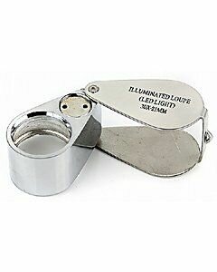 Лупа ювелирная 30х-21мм с подсветкой (2 LED) MG21007