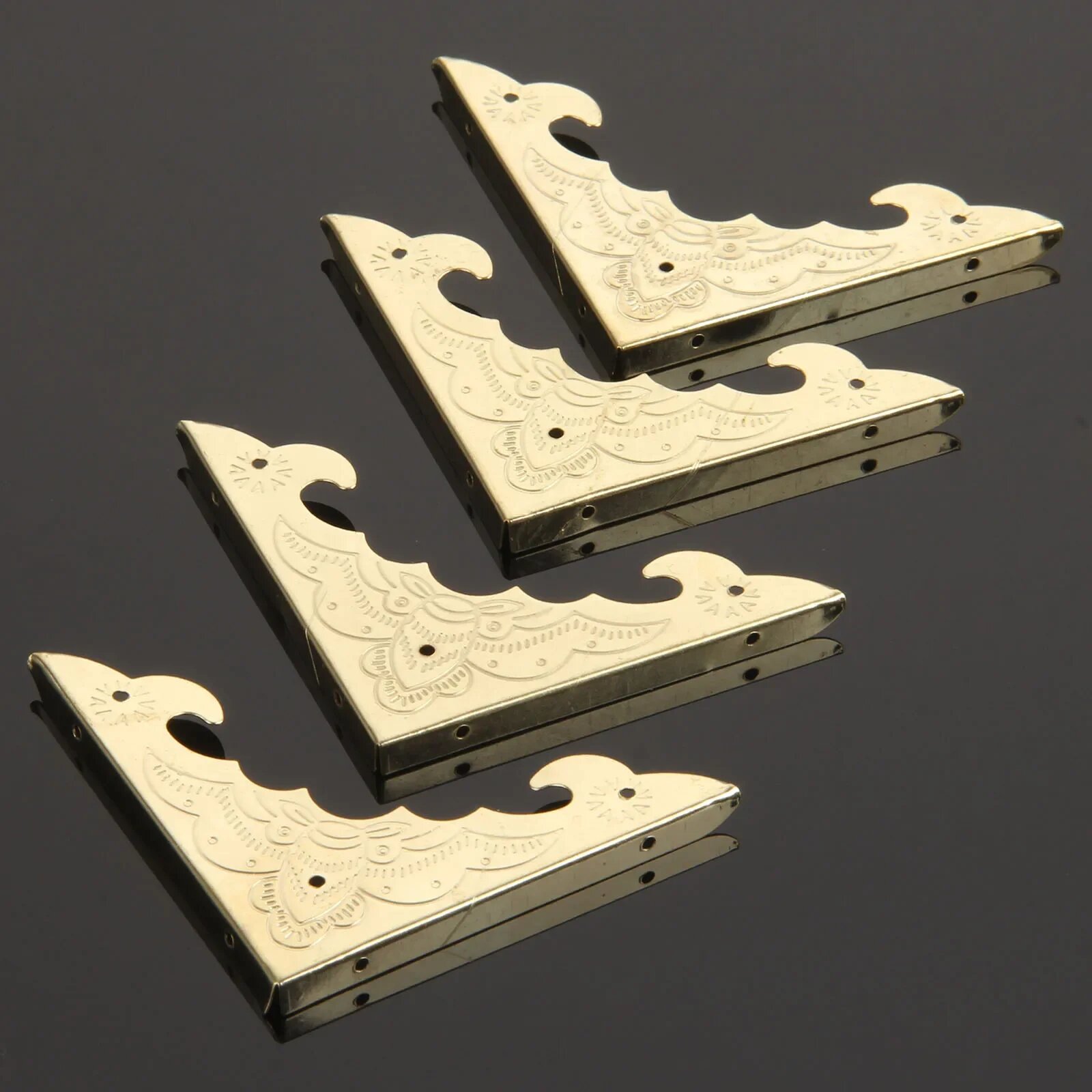 Деревянный угловой кронштейн 4 шт, античная бронза/золото Gold